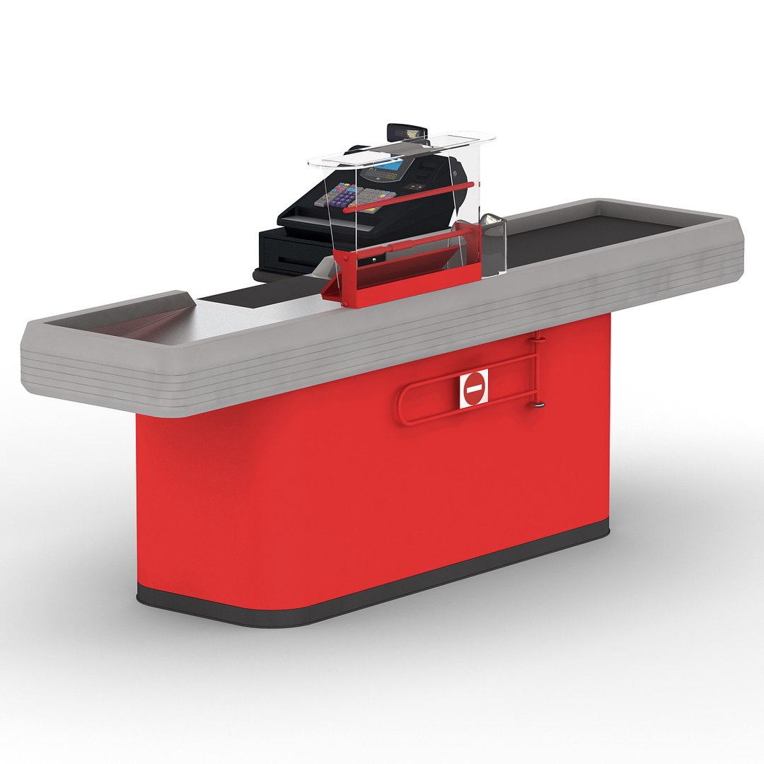 3d Model Cash Counter 2