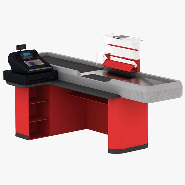 3d model cash counter 2
