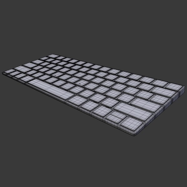 3d realistic 2015 wireless apple keyboard model