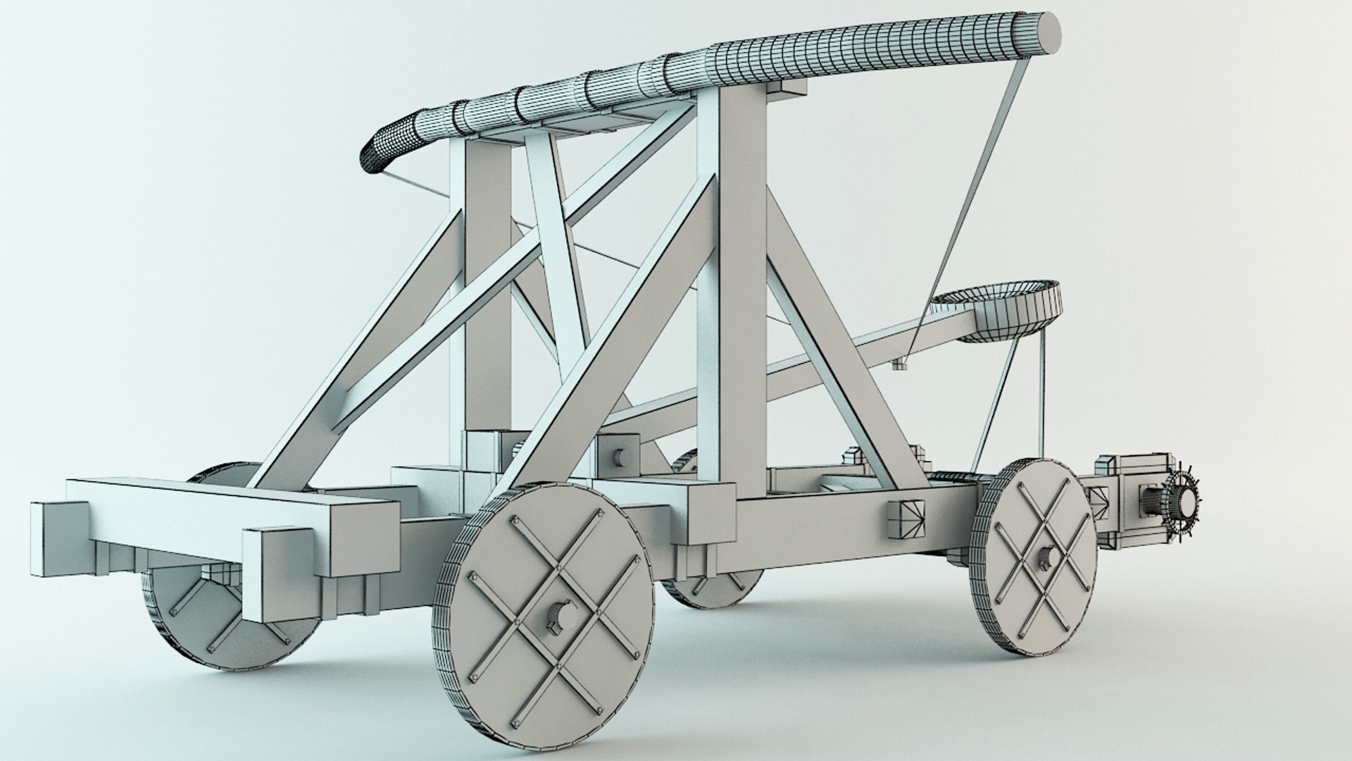 Medieval Catapult 3d Model