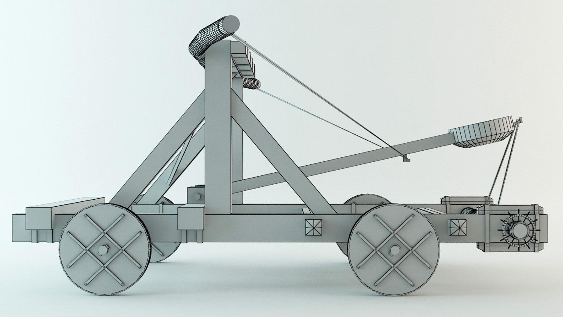 Medieval Catapult 3d Model