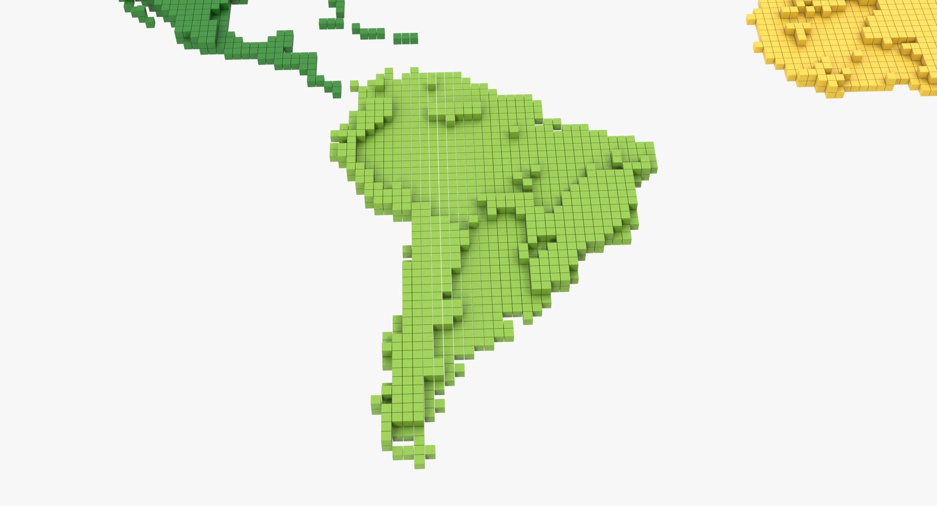 Voxel World Map 3D Model - TurboSquid 2317790