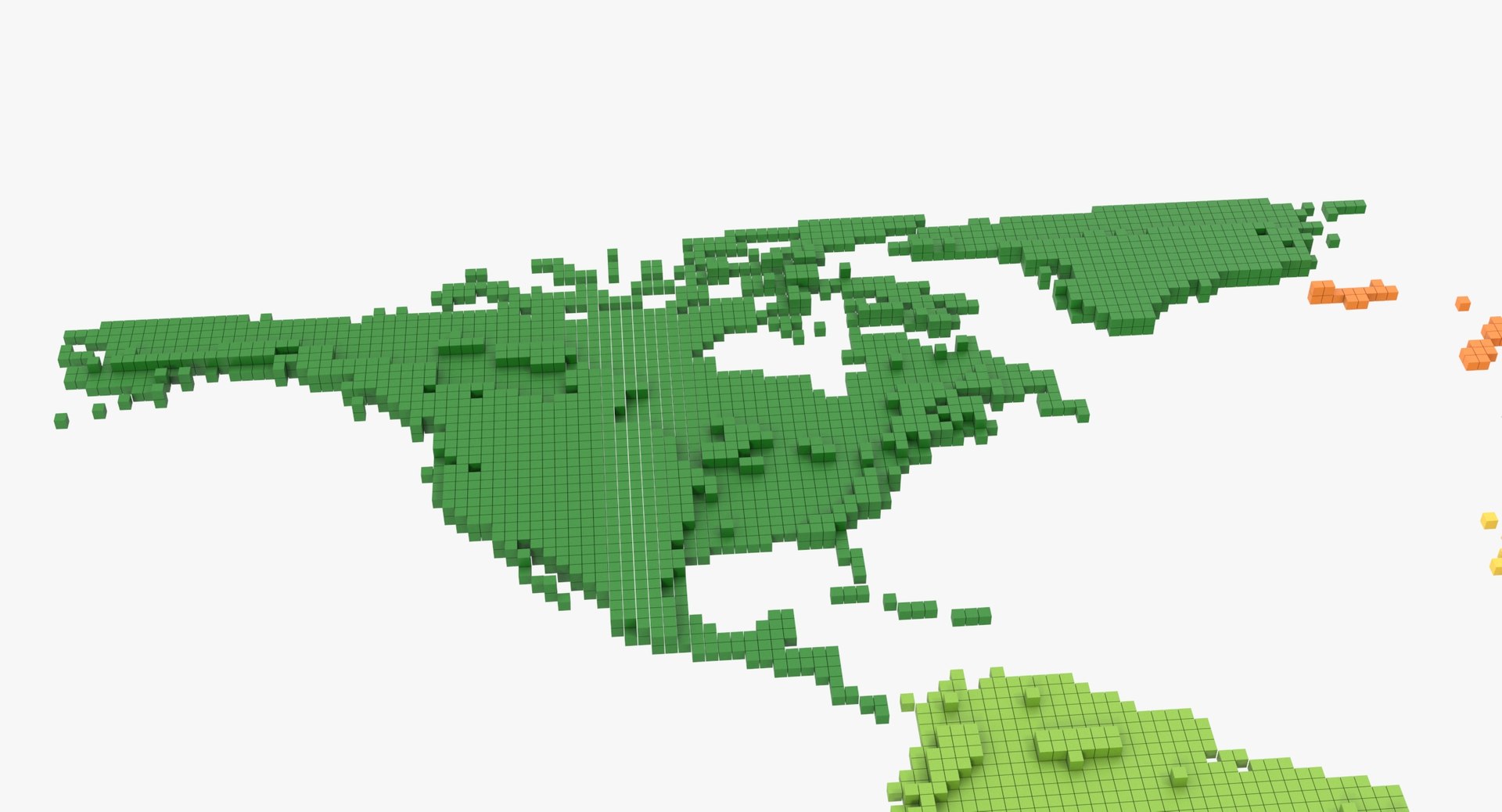 Voxel World Map 3D Model - TurboSquid 2317790
