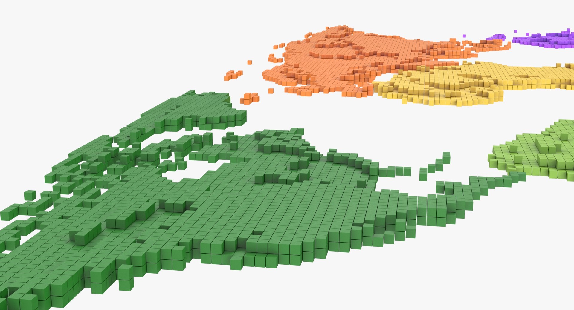 Voxel World Map 3D Model - TurboSquid 2317790