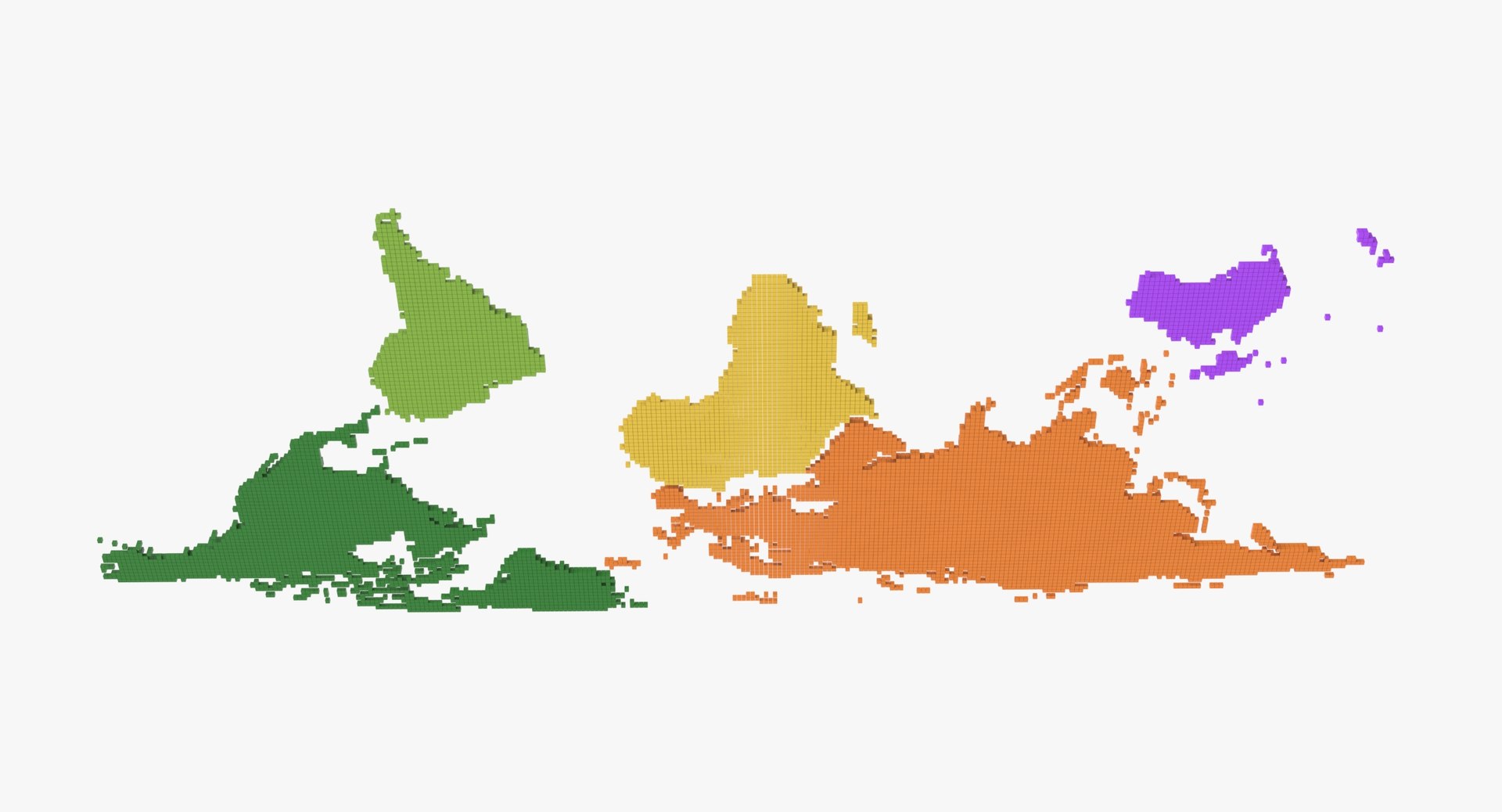 Voxel World Map 3D Model - TurboSquid 2317790
