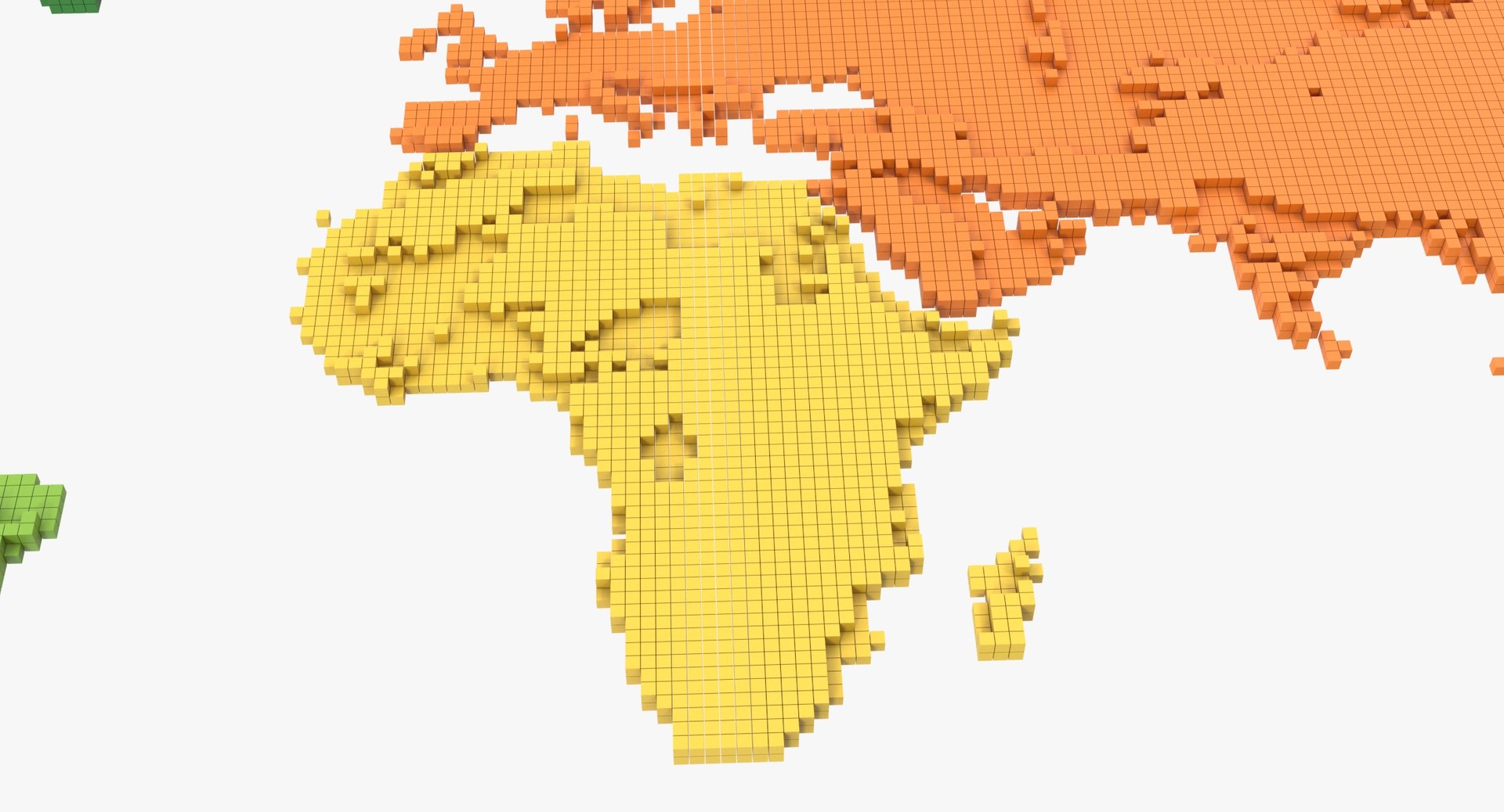 Voxel World Map 3D Model - TurboSquid 2317790