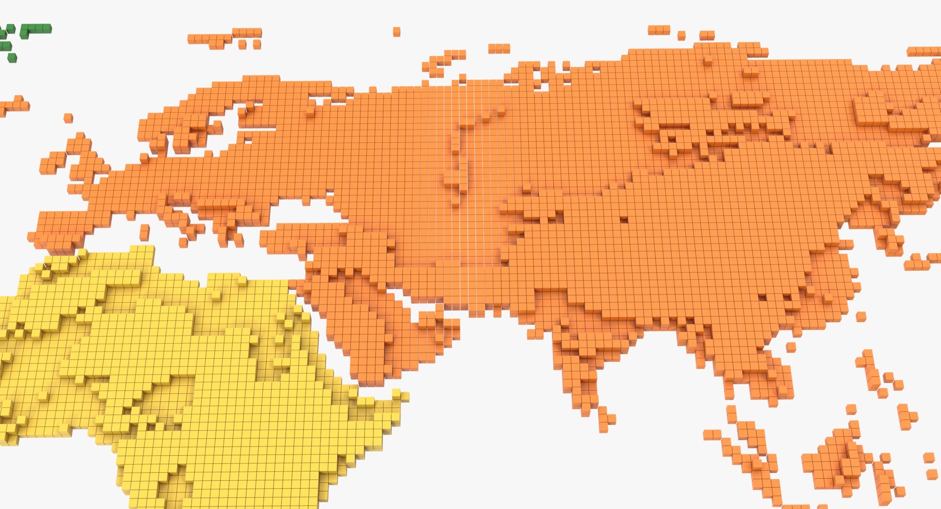 Voxel World Map 3D Model - TurboSquid 2317790