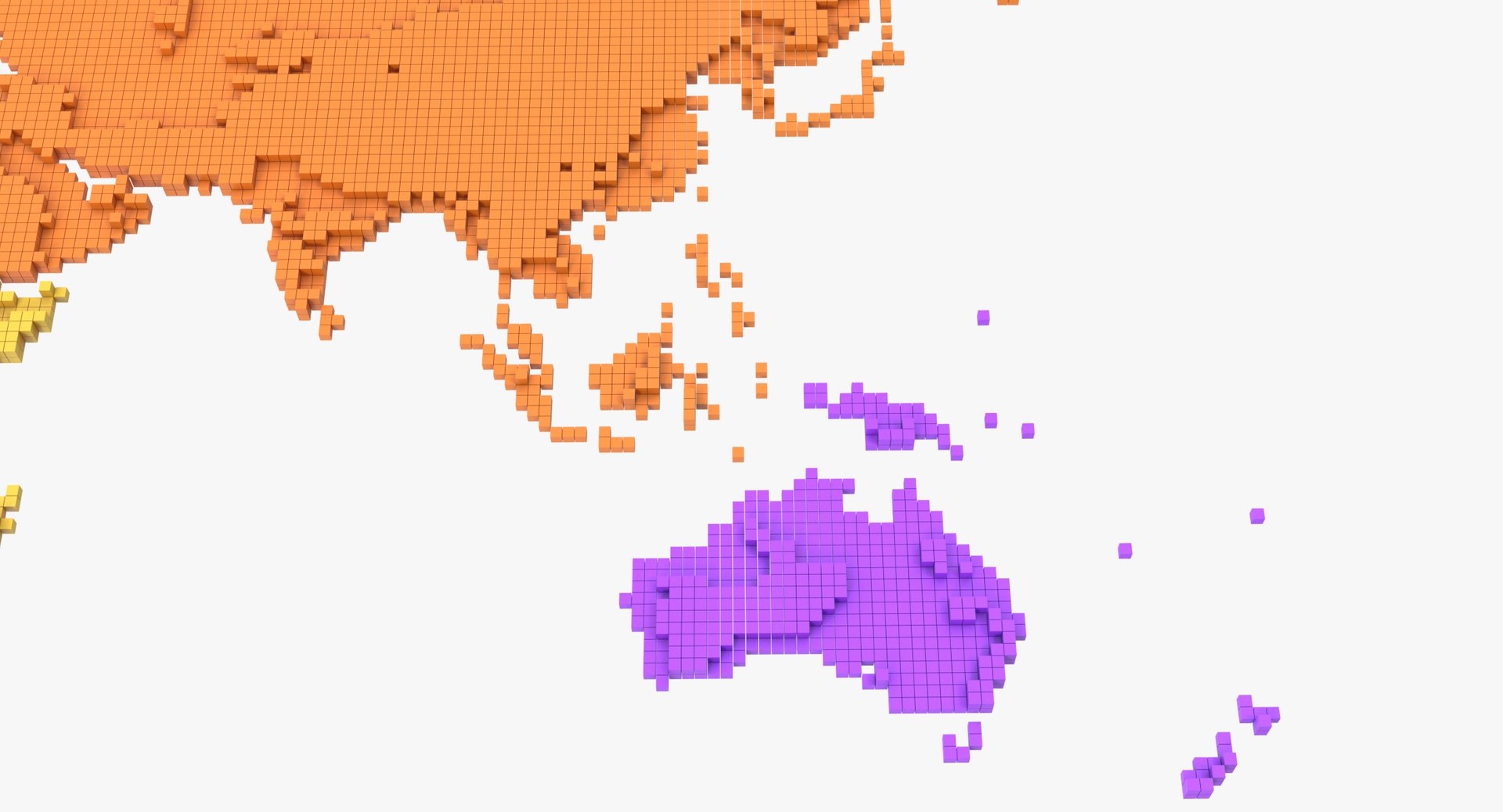Voxel World Map 3D Model - TurboSquid 2317790