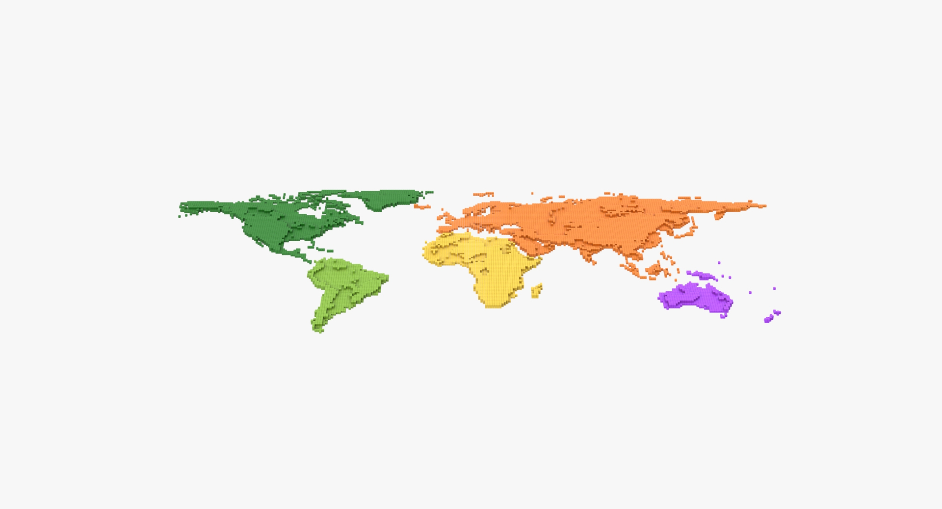 Voxel World Map 3D Model - TurboSquid 2317790