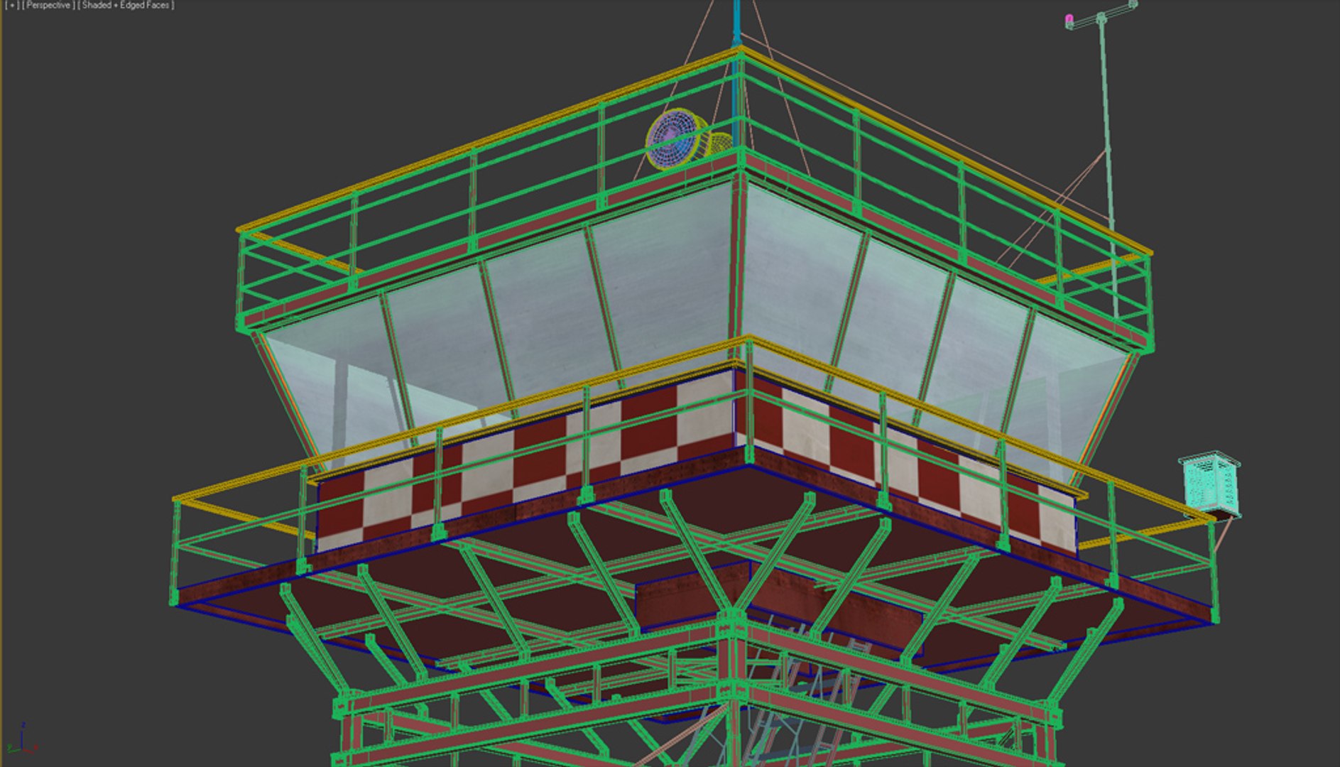 Traffic Control Tower 3d Max