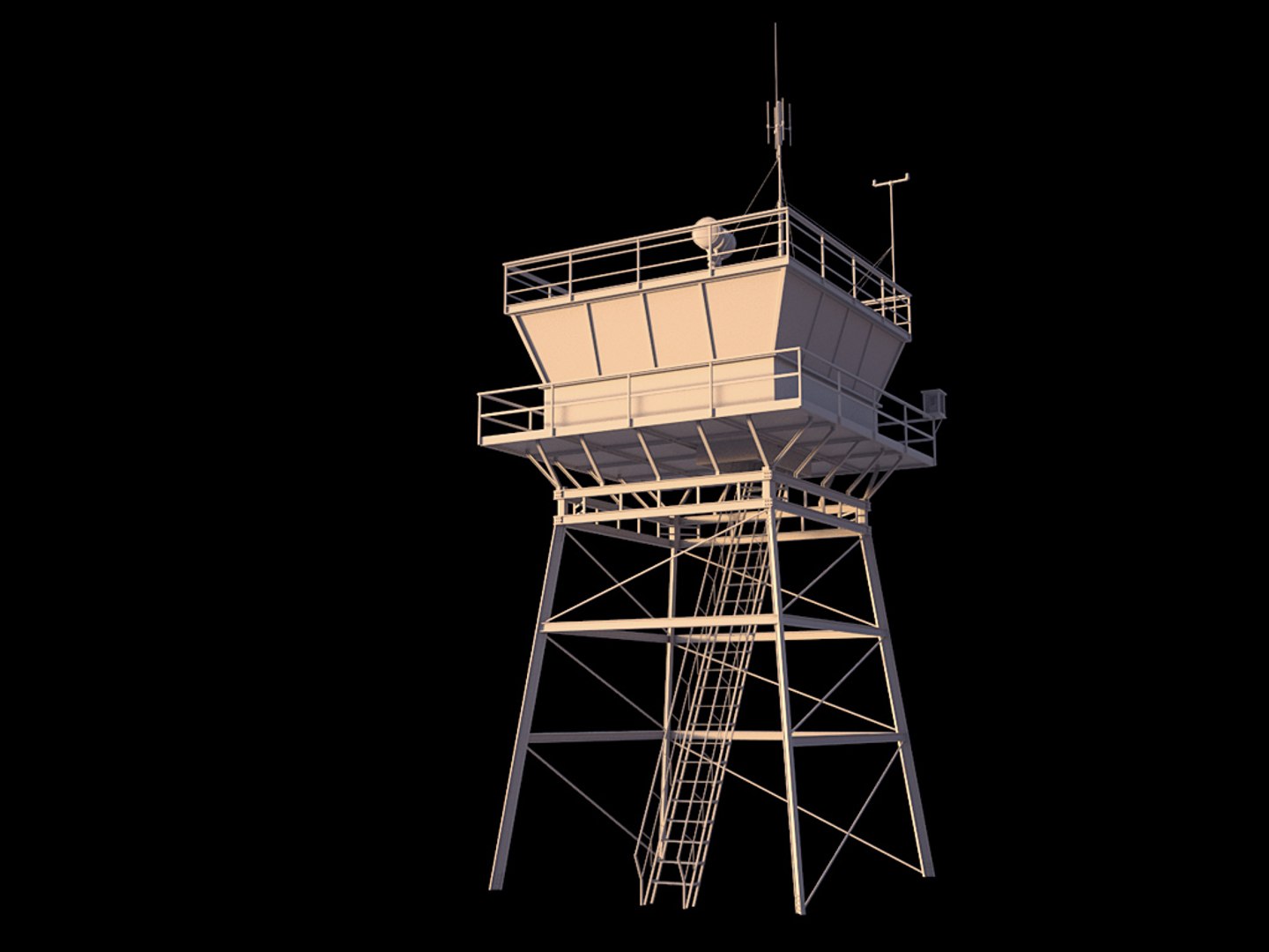 Traffic Control Tower 3d Max