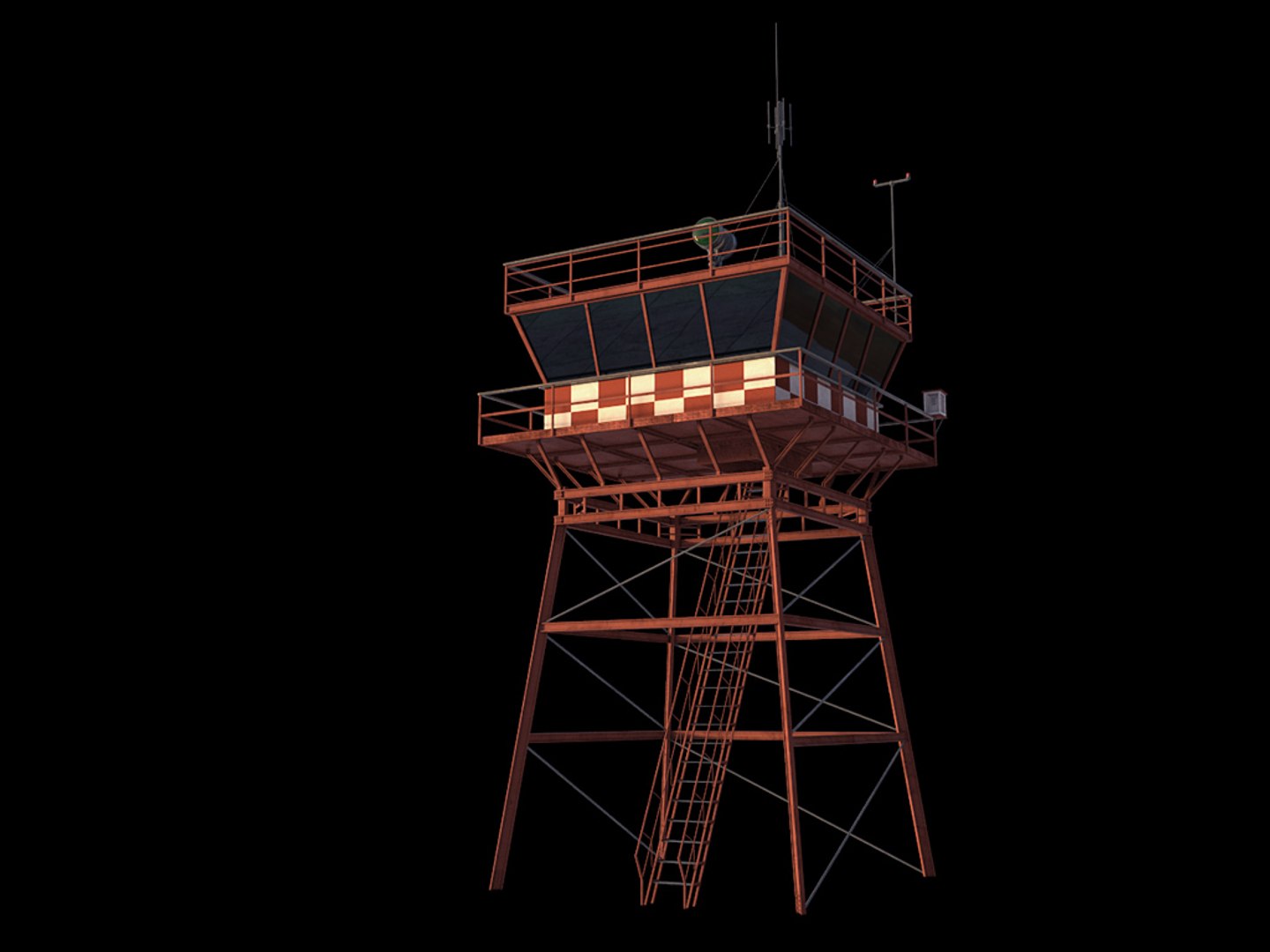 Traffic Control Tower 3d Max