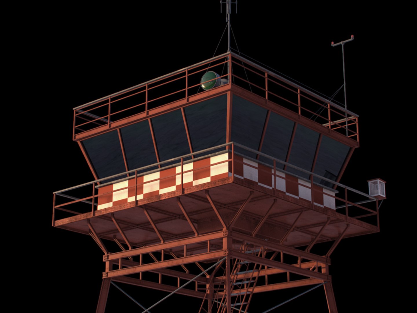 Traffic Control Tower 3d Max