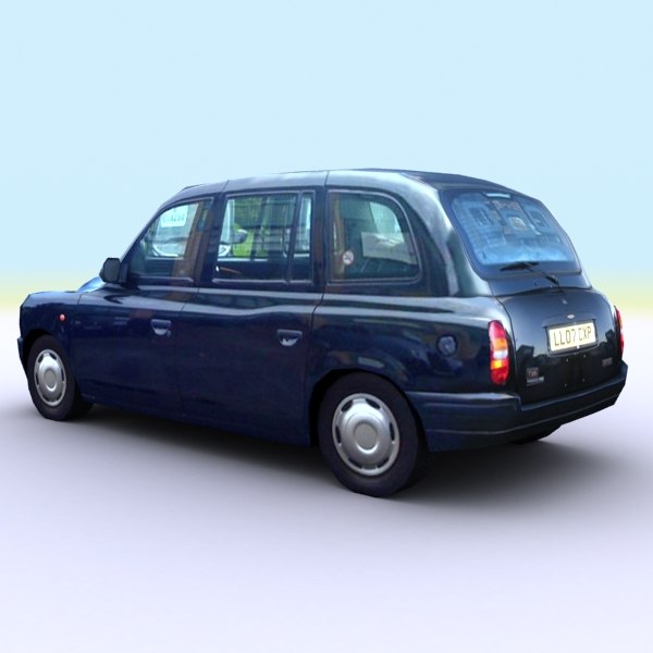 2007 london taxi cab 3d model