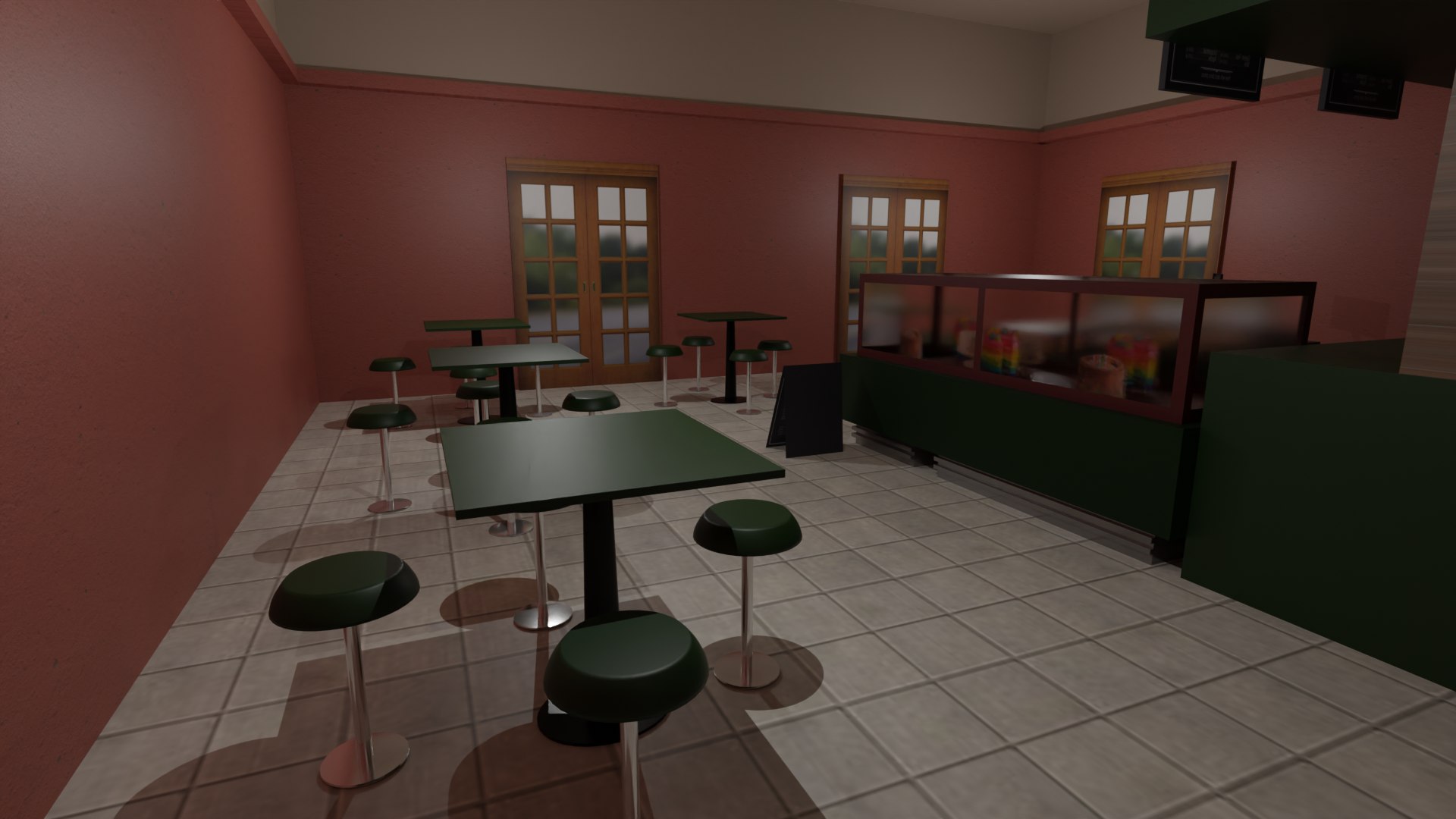 3D Cafe Interior Model - TurboSquid 2132131