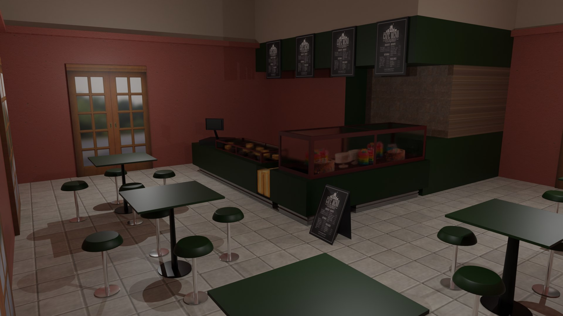 3D Cafe Interior Model - TurboSquid 2132131