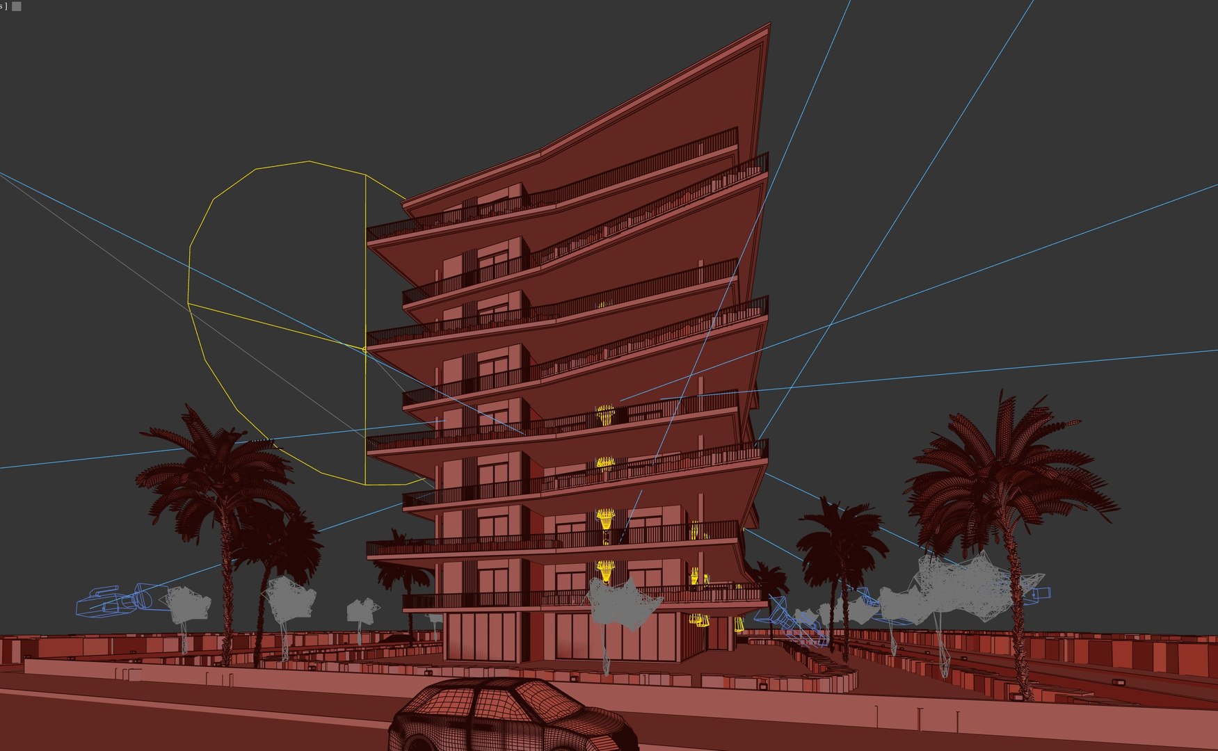 3D Modern Apartment Building Exterior Model - TurboSquid 2526434