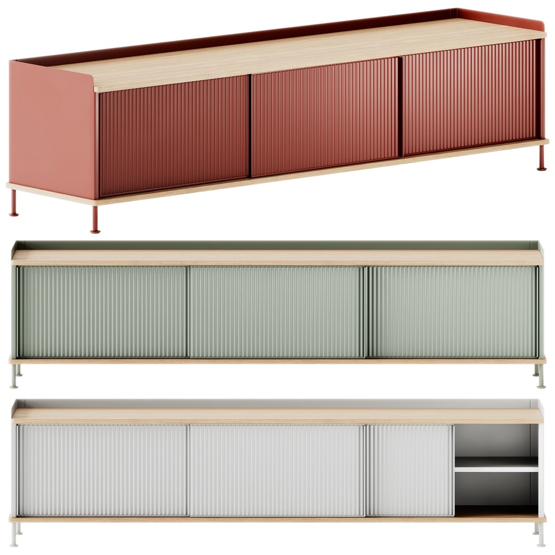 3D Muuto Enfold Sideboard Scandinavian Storage model - TurboSquid 2061554