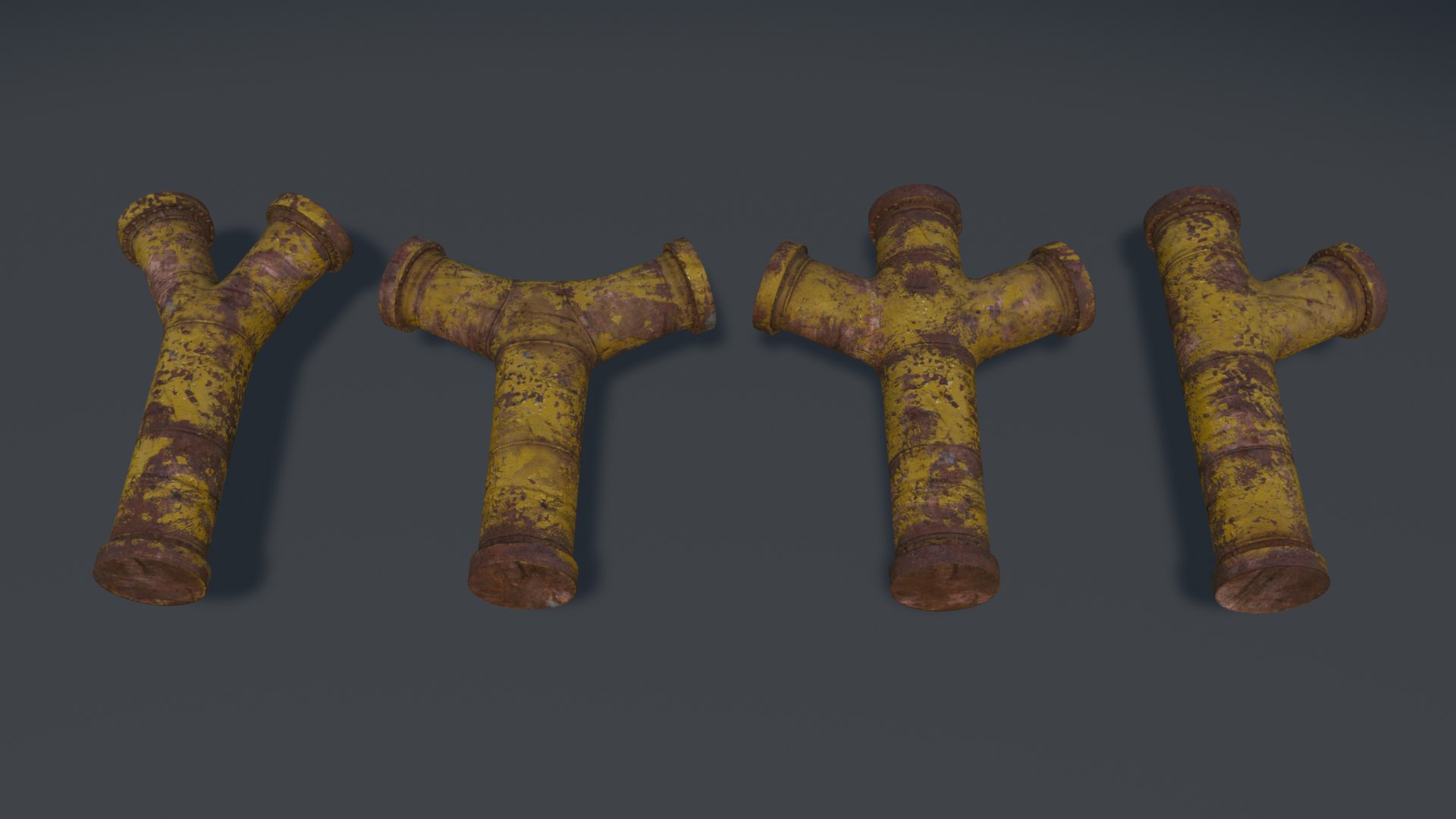 Modular Old Rusted Pipe Pack Low-poly 3D Model 3D - TurboSquid 1782949