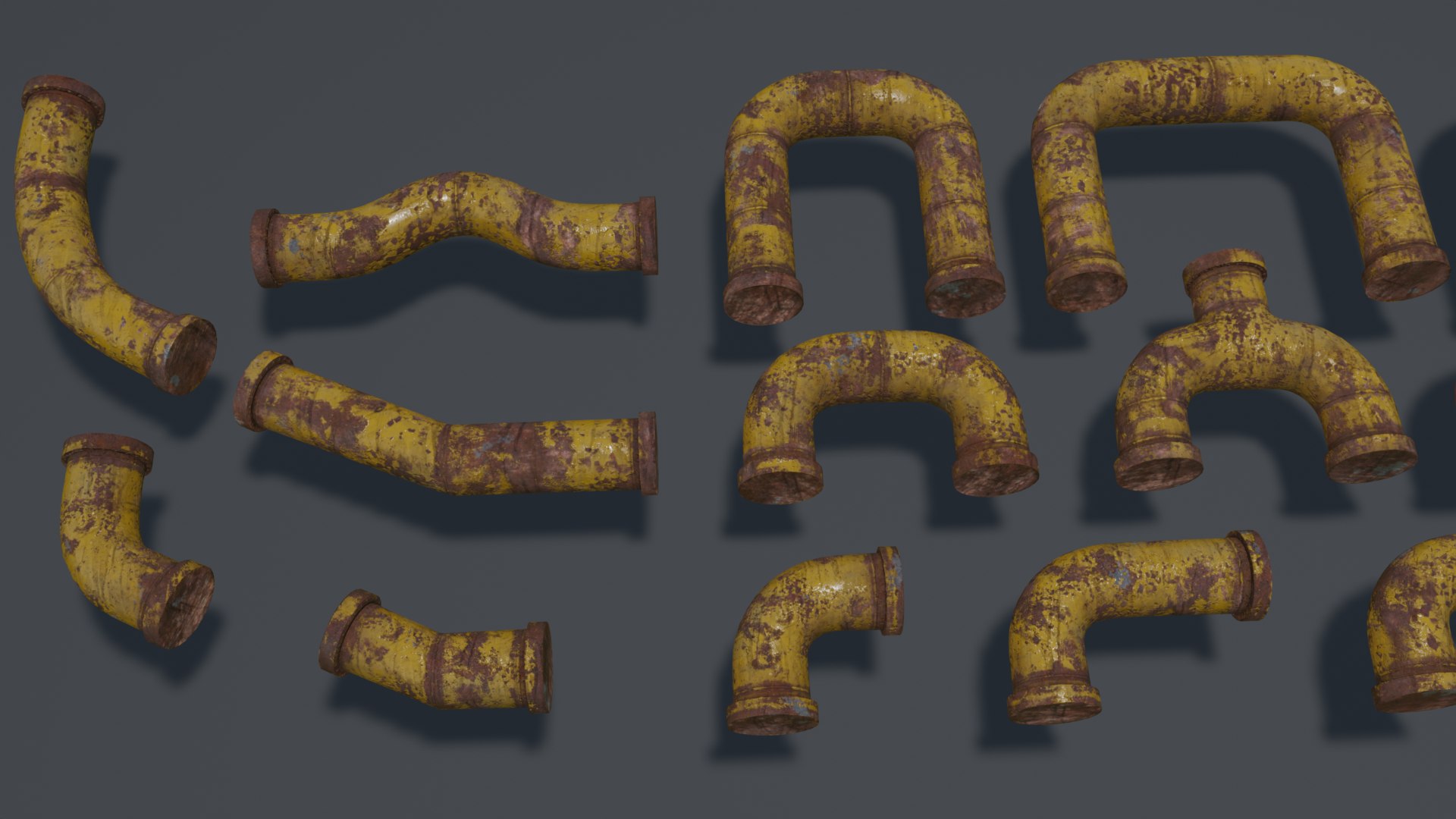 Modular Old Rusted Pipe Pack Low-poly 3D Model 3D - TurboSquid 1782949