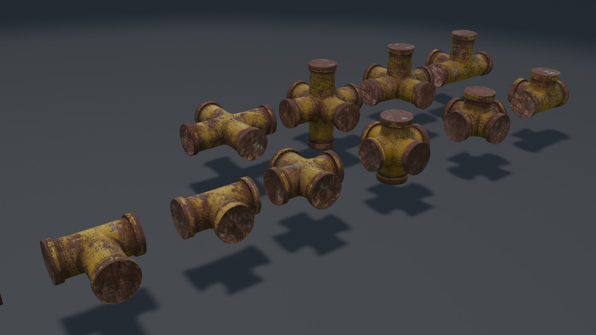 Modular Old Rusted Pipe Pack Low-poly 3D Model 3D - TurboSquid 1782949