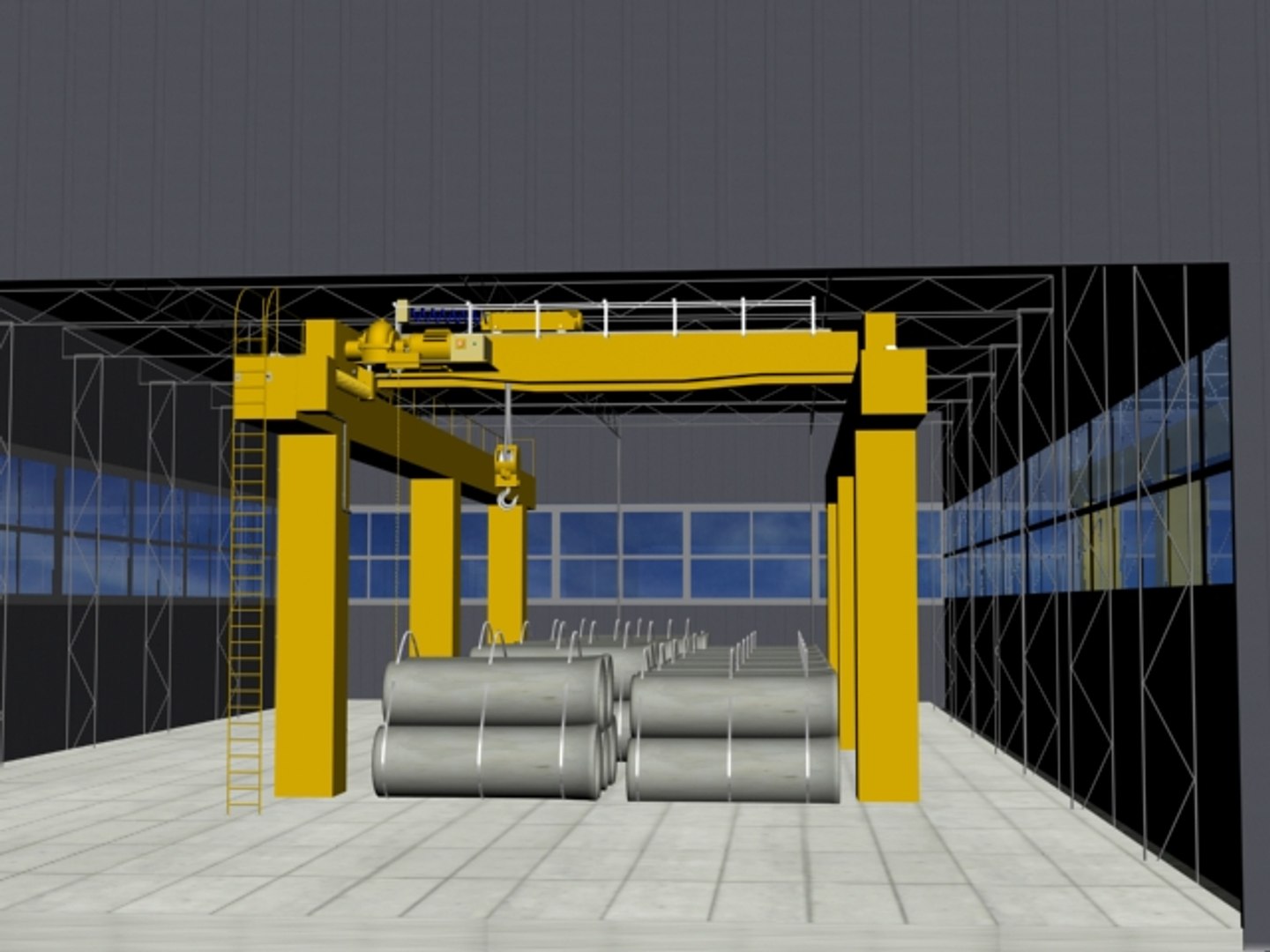 Head Industrial Crane 3d Max