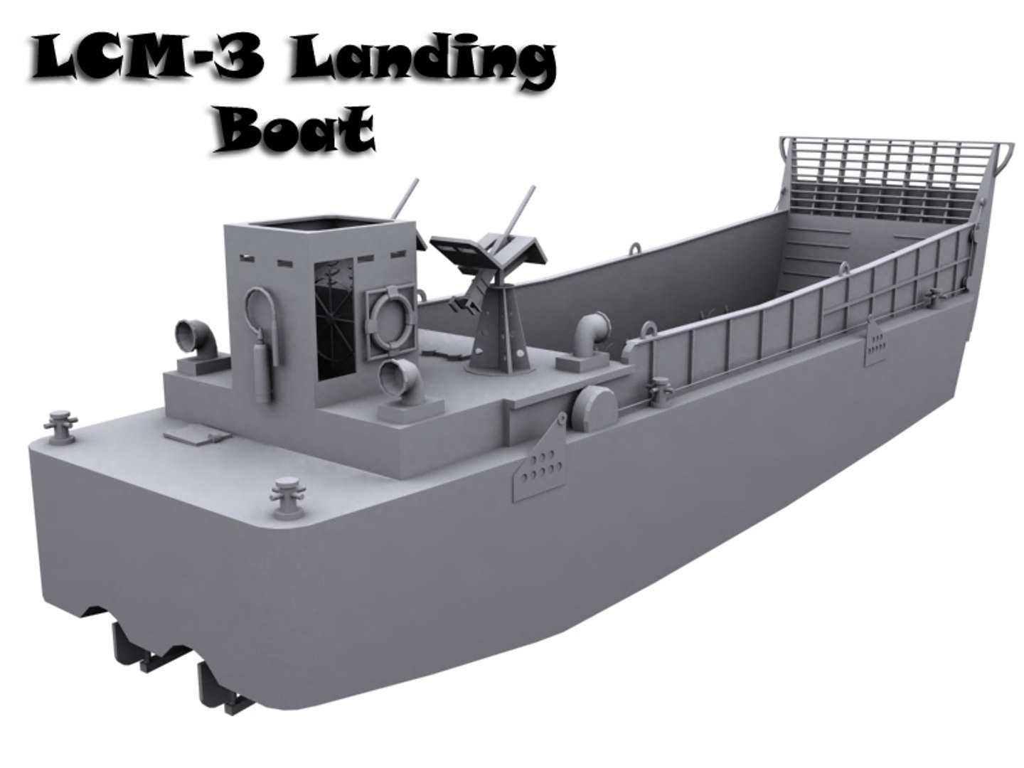3d Model Of Lcm-3 Landing Boat