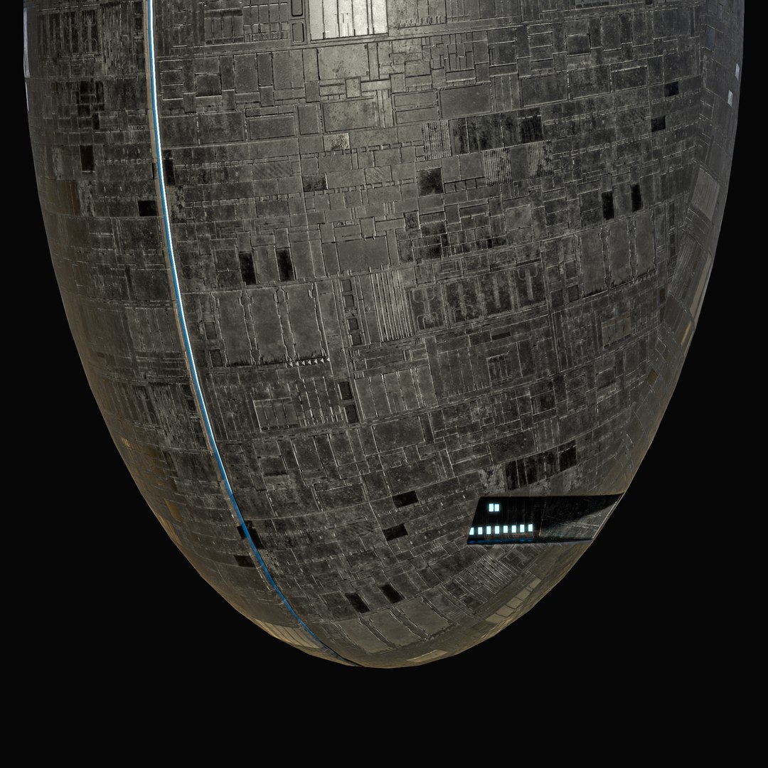 3D Space Station Oval Sphere Spaceship Borg - TurboSquid 1918632