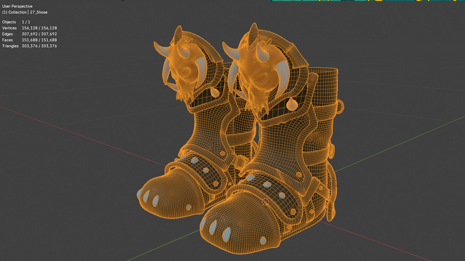 3D Fantasy Demon Skull Boots With Stylized Spikes And Armor Plating ...