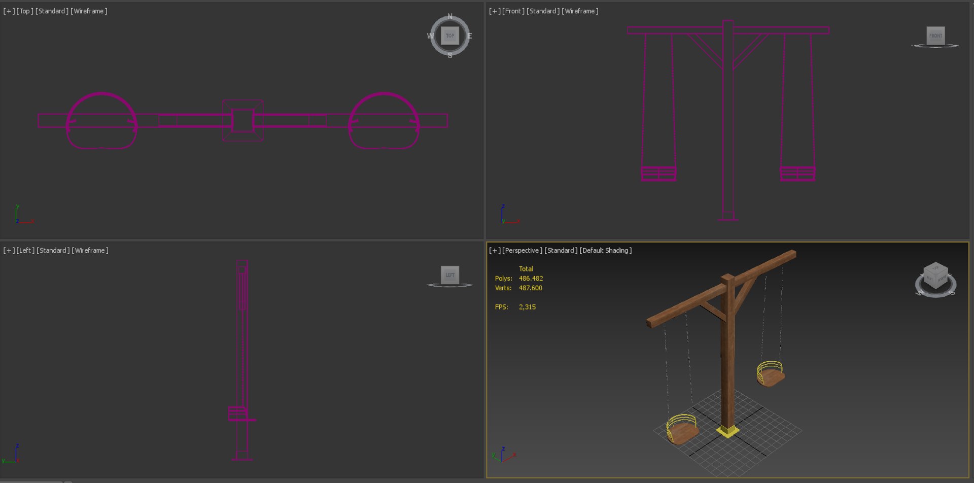Wooden Swing 3D Model - TurboSquid 2160766