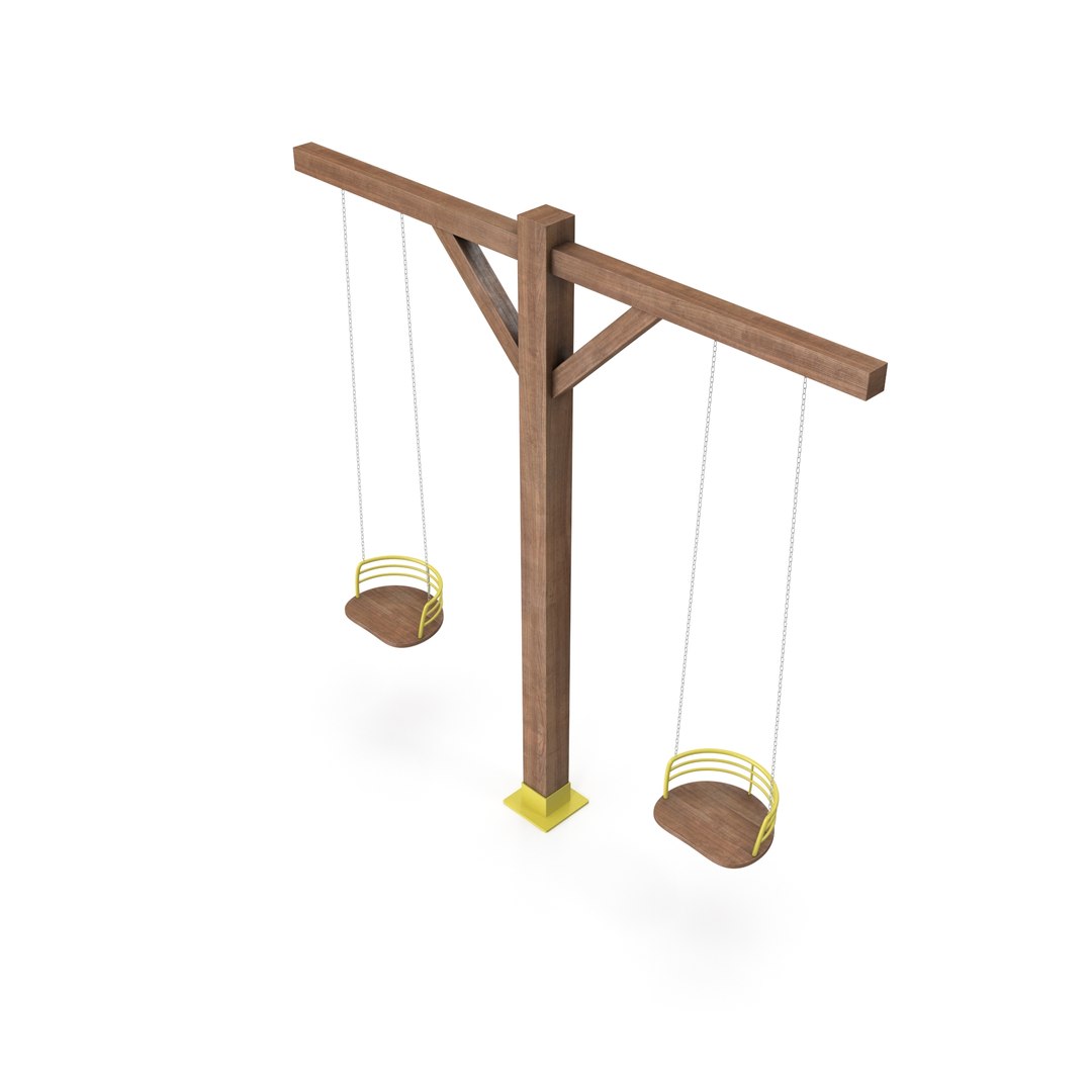 Wooden Swing 3D Model - TurboSquid 2160766