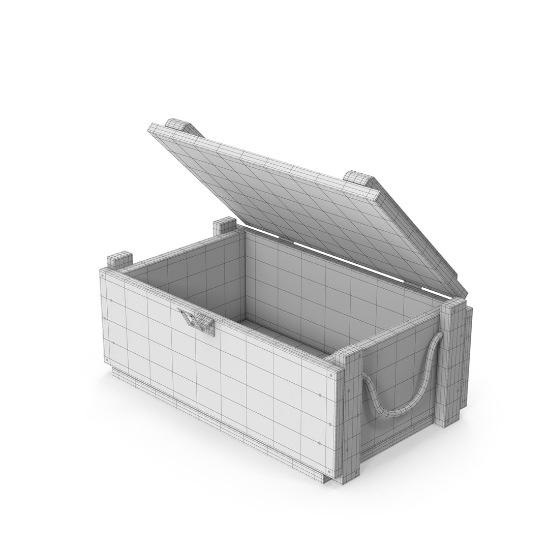 Wooden Ammo Crate Opened Model - TurboSquid 2220813