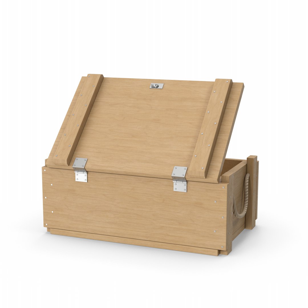 Wooden Ammo Crate Opened Model - TurboSquid 2220813