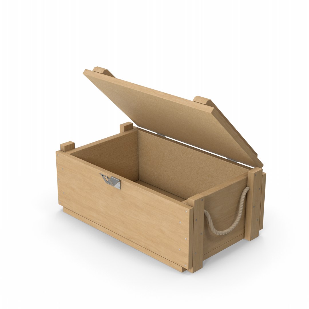Wooden Ammo Crate Opened Model - TurboSquid 2220813
