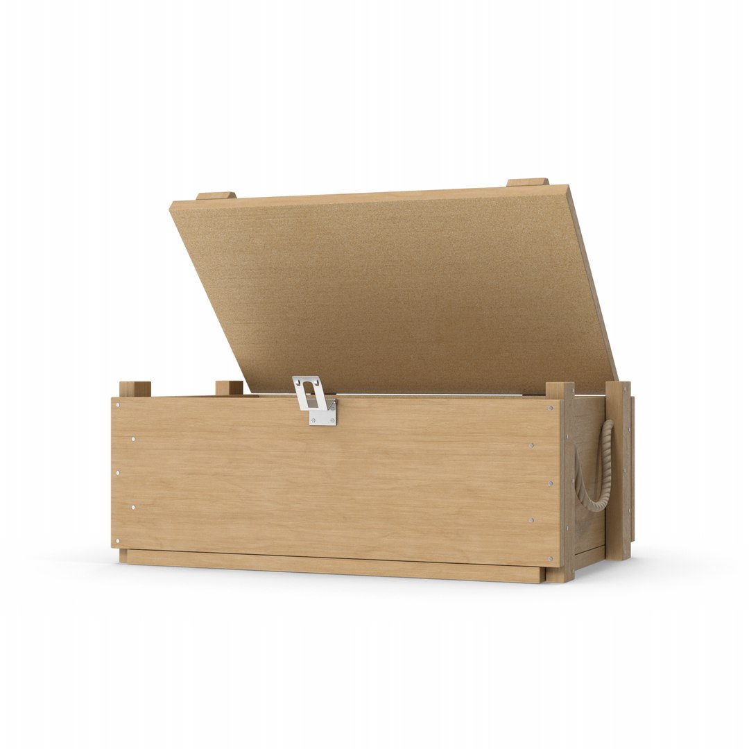 Wooden Ammo Crate Opened Model - TurboSquid 2220813