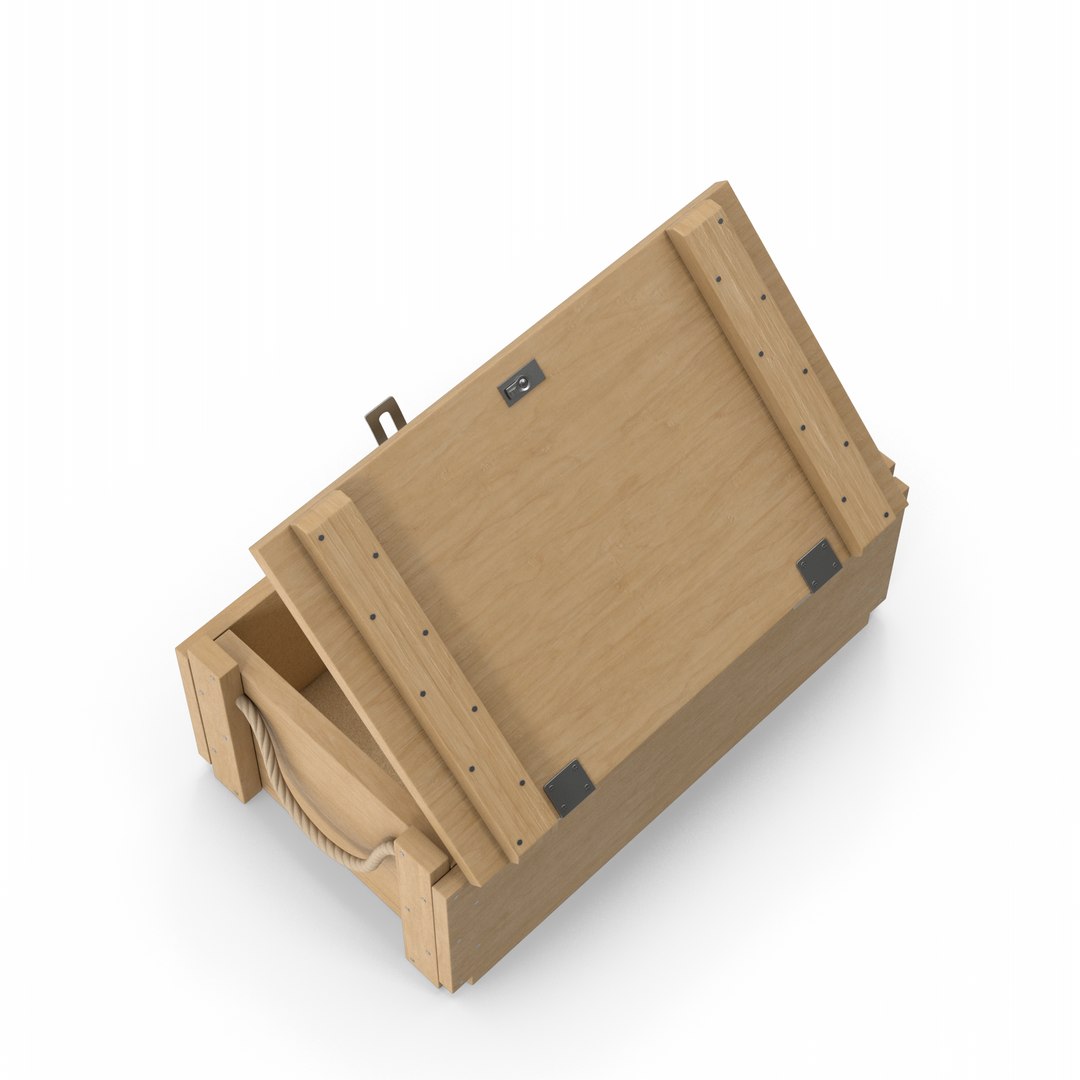 Wooden Ammo Crate Opened Model - TurboSquid 2220813