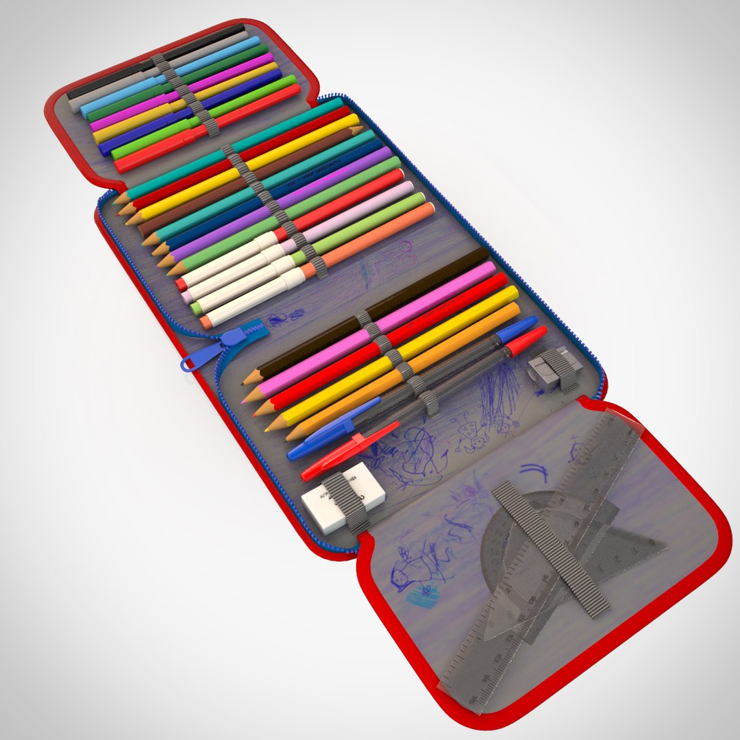 Pencil Case 3d Model