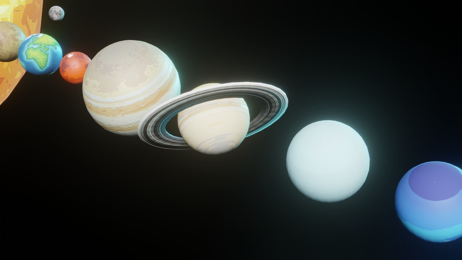 3D Model Stylized Solar System 8k Textures - TurboSquid 2121840