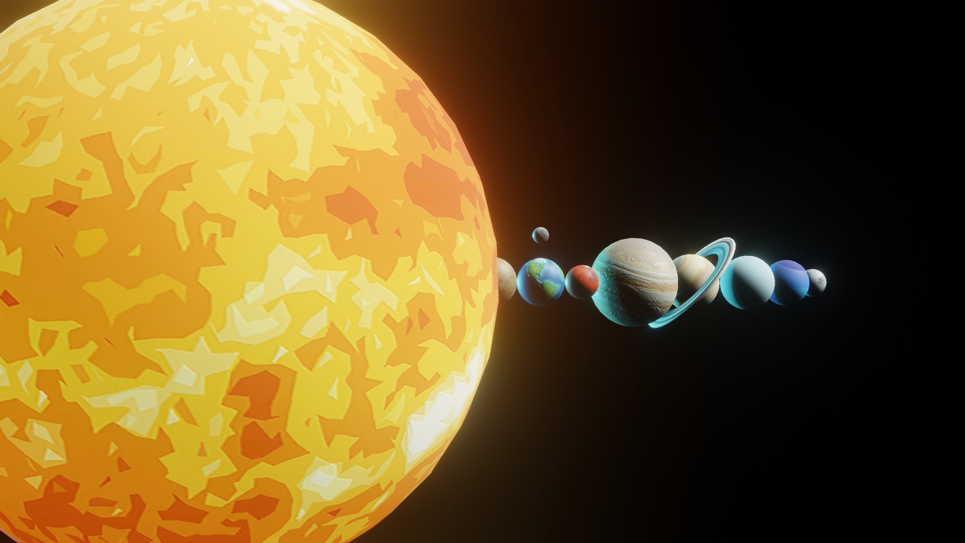 3D Model Stylized Solar System 8k Textures - TurboSquid 2121840