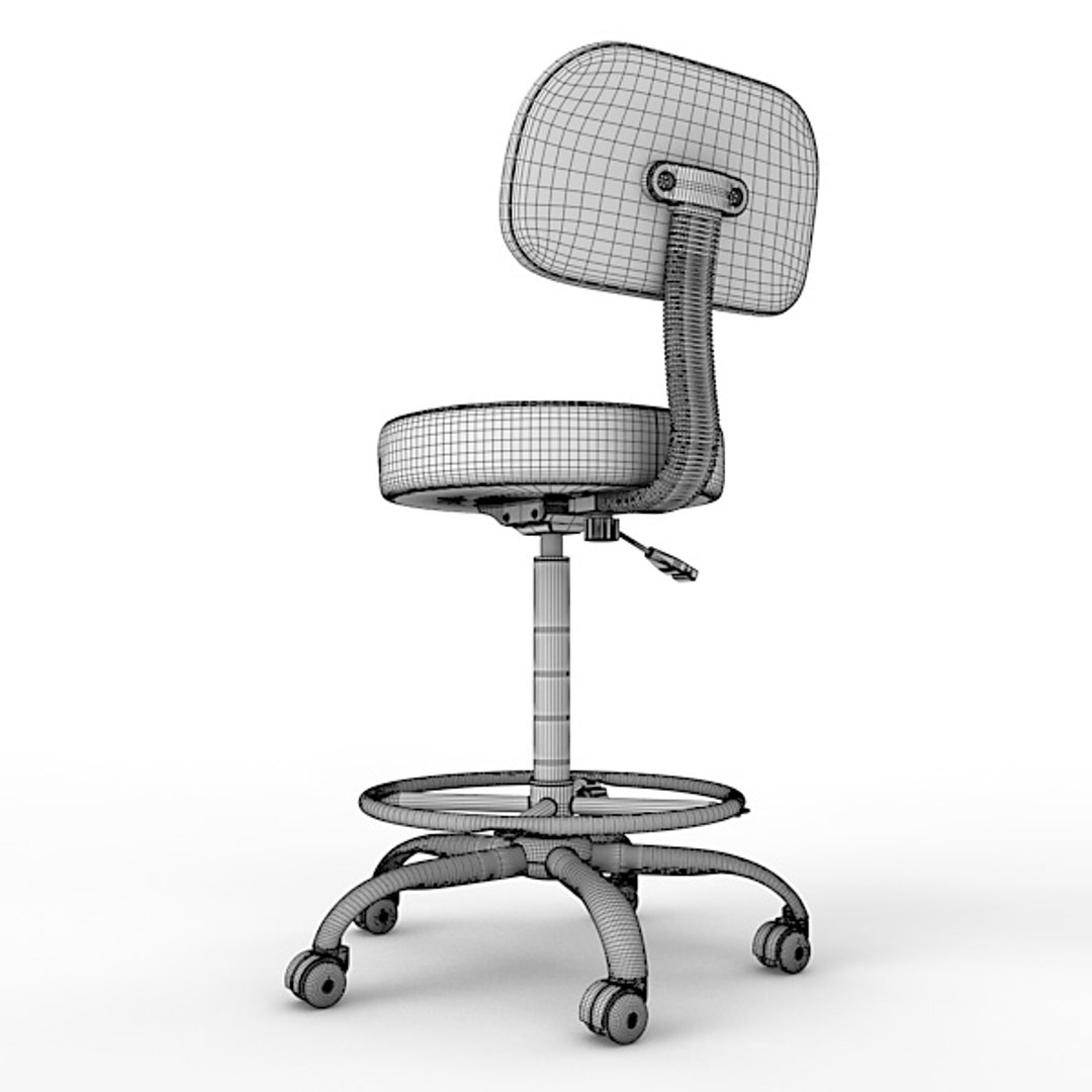 3d Max Ergonomic Stool Height Adjustment