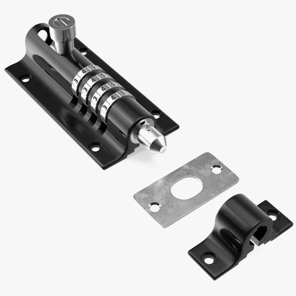 Combi Bolt Door Lock Black 3D - TurboSquid 1783934