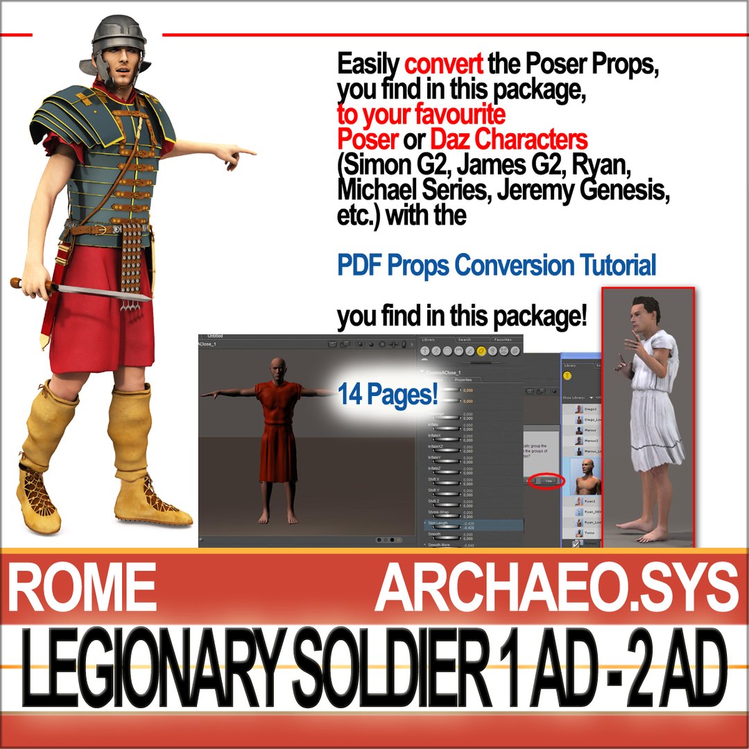 3d Ancient Roman Legionary Soldier Model