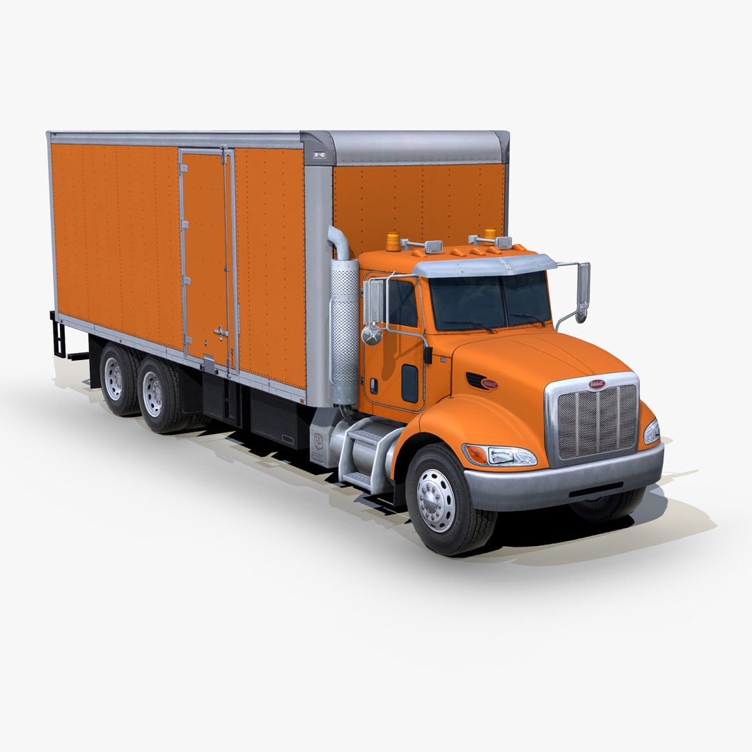 Peterbilt 340 2008 3ax Box truck s03 3D model - TurboSquid 2061967