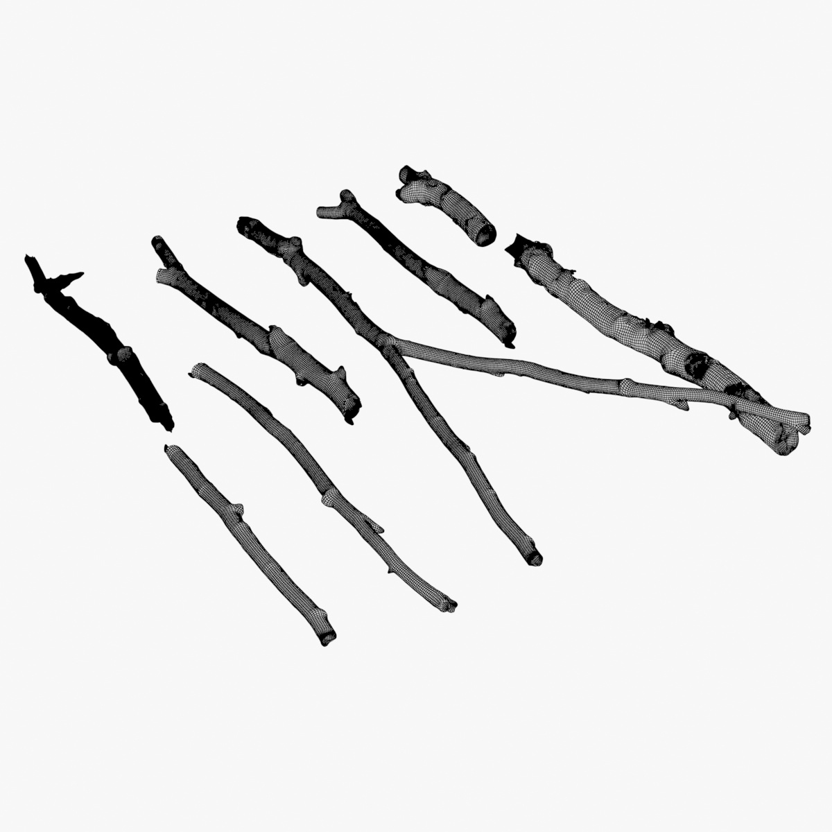 3D realistic branches set 01 - TurboSquid 1220357