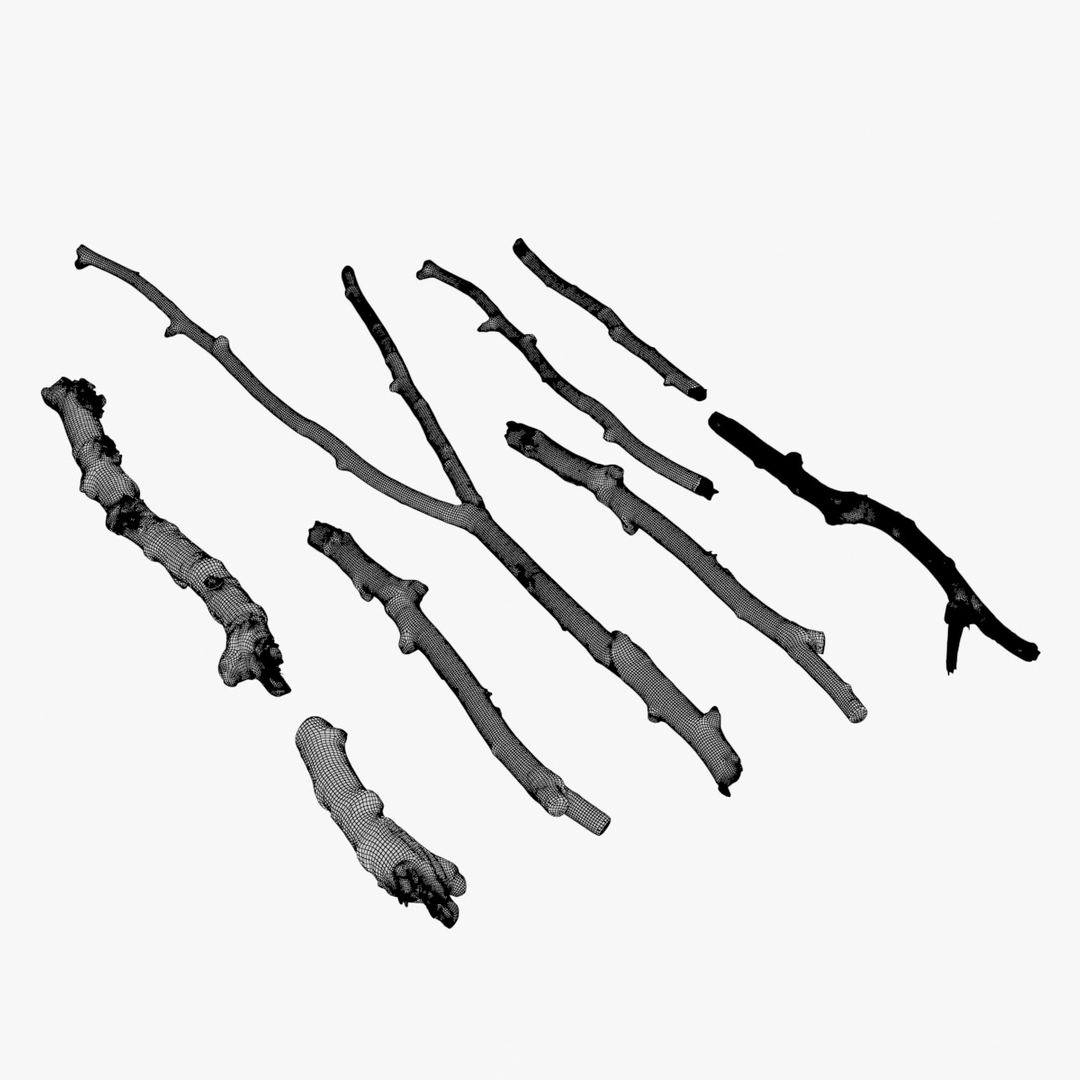 3D realistic branches set 01 - TurboSquid 1220357