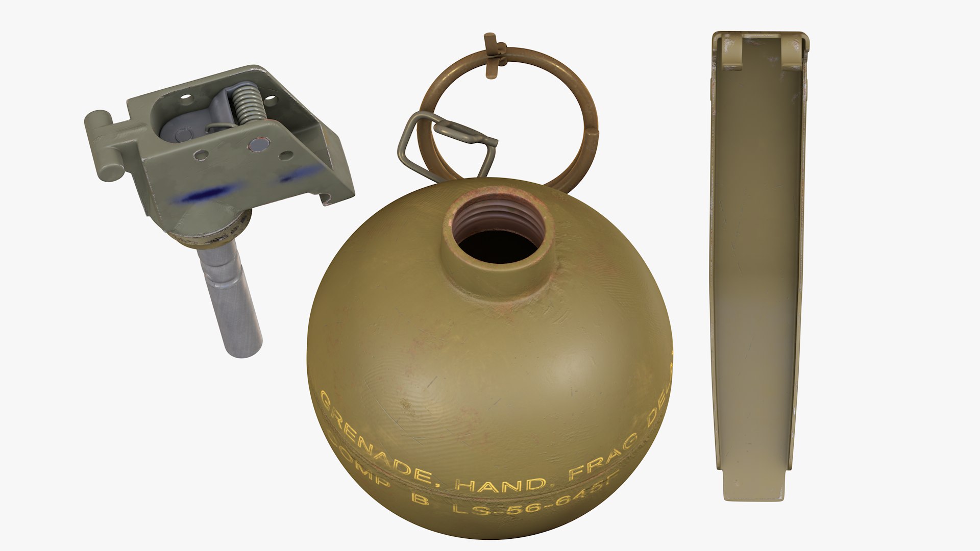 Fragmentation Infantry Hand Grenade 3D Model - TurboSquid 1443778