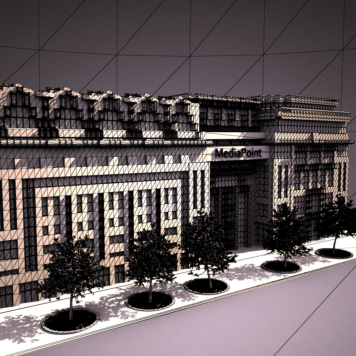 3d modern industrial building model