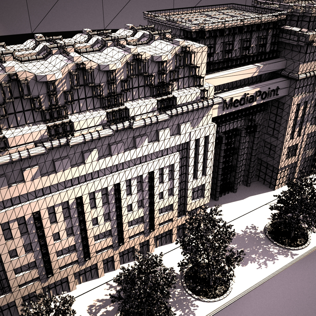 3d modern industrial building model