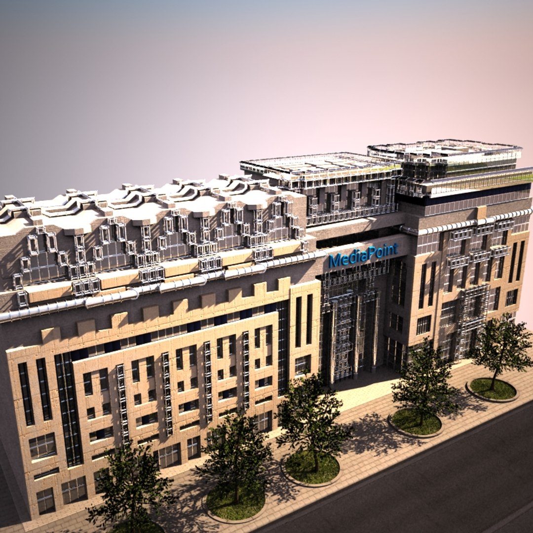3d Modern Industrial Building Model