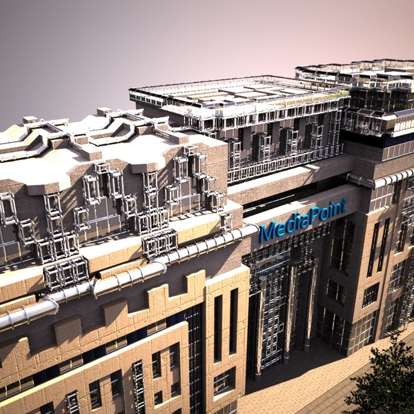 3d modern industrial building model